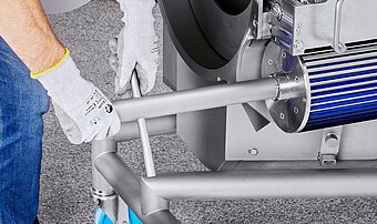 KUJ HC-220 high-capacity cube, strip & slice cutting machine | KRONEN GmbH