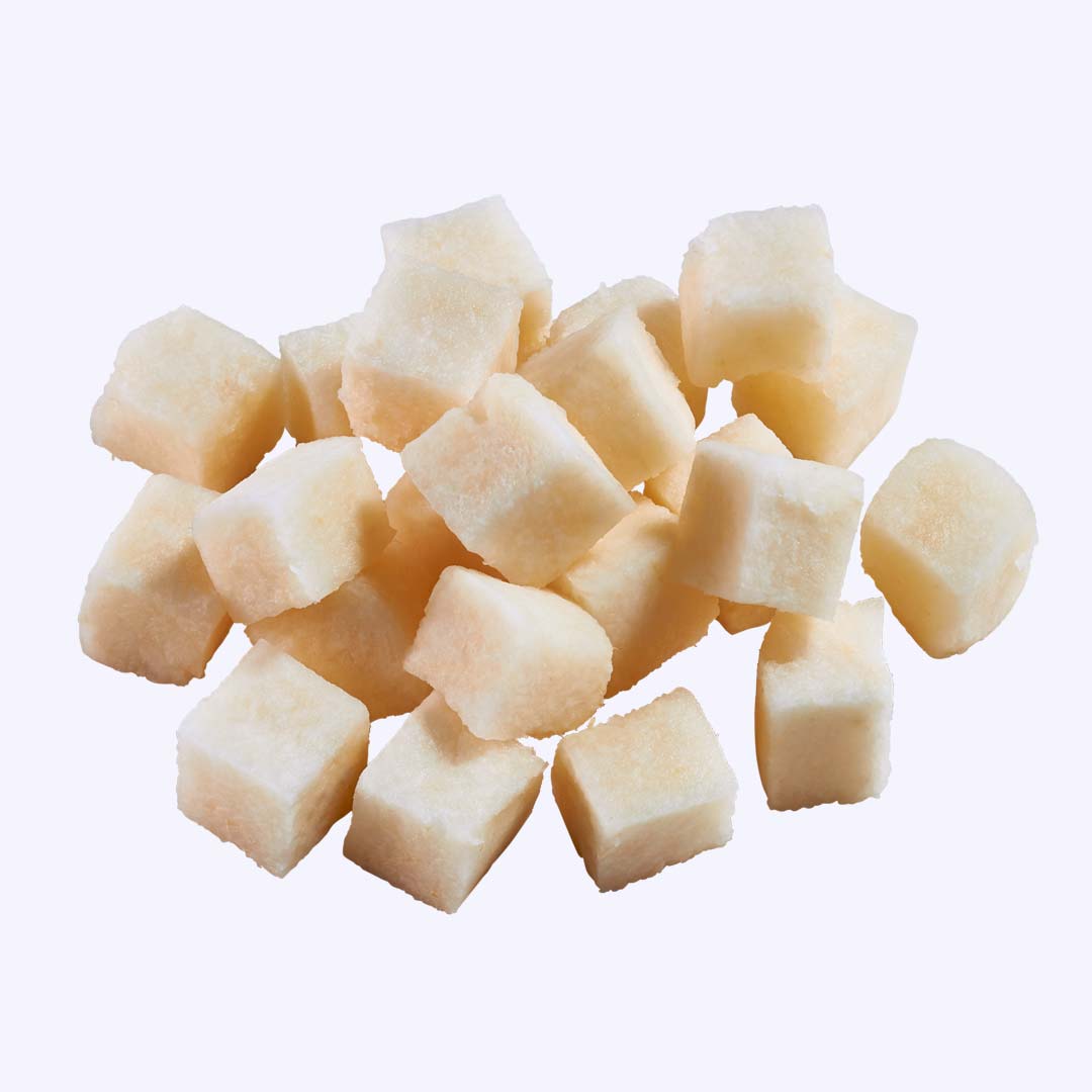 KUJ HC-220 high-capacity cube, strip & slice cutting machine | KRONEN GmbH